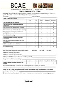 Course Evaluation Form | Free Word and Excel Templates