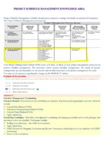 Project Schedule Template | Free Word and Excel Templates by AF