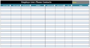 Employee List Template | Free Word and Excel Templates