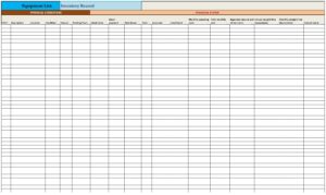 Equipment List Template | Free Word and Excel Templates